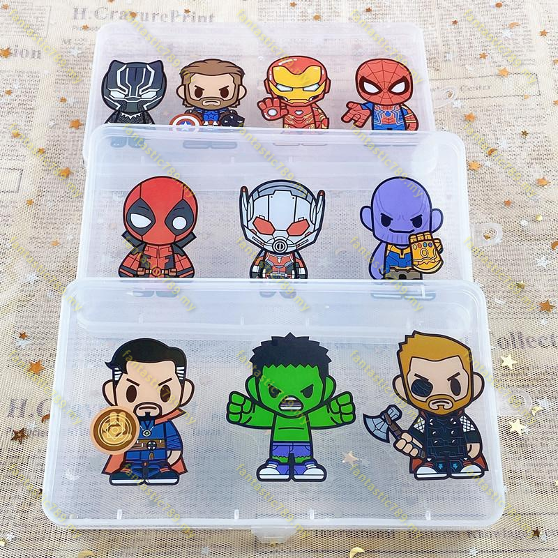 Fantastic789 Cartoon Iron Man Spider-Man Storage Box Portable Dustproof ...