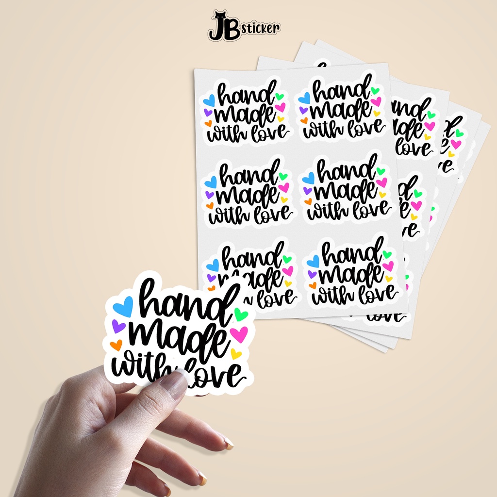 50pcs Handmade with love Sticker, Packaging Labels, Product Stickers ...