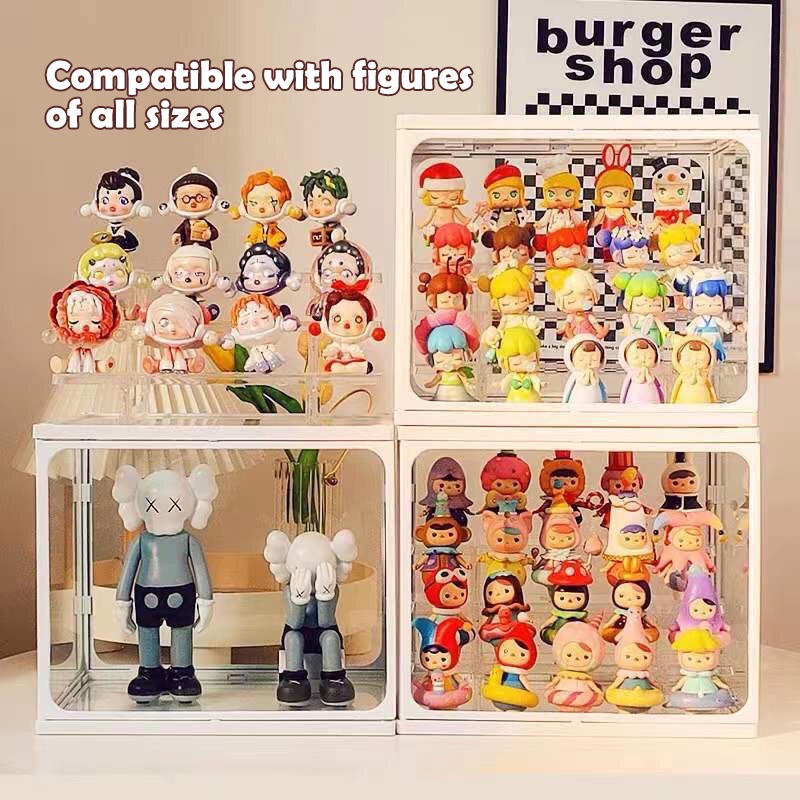 LHSG Blind Box Figure Storage Box High Capacity Glass Figurine Display ...