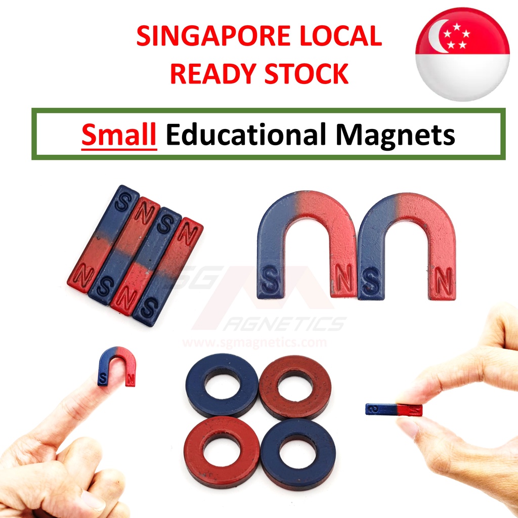Bar Ring UShape WEAK Magnets Student Education Ferrite PSLE attraction ...