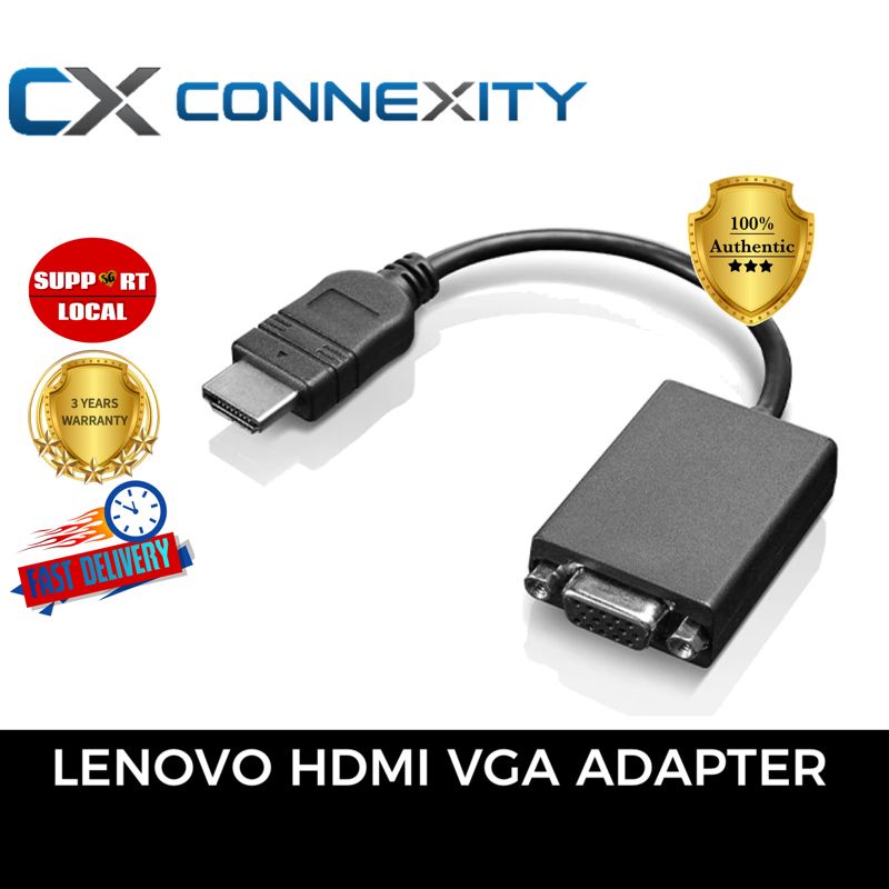 Lenovo HDMI to VGA Monitor Adapter | HDMI to VGA adapter | Lenovo HDMI ...