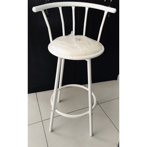 White Revolving Bar Chair ( Rotating swivel bar stool ) | Shopee Singapore