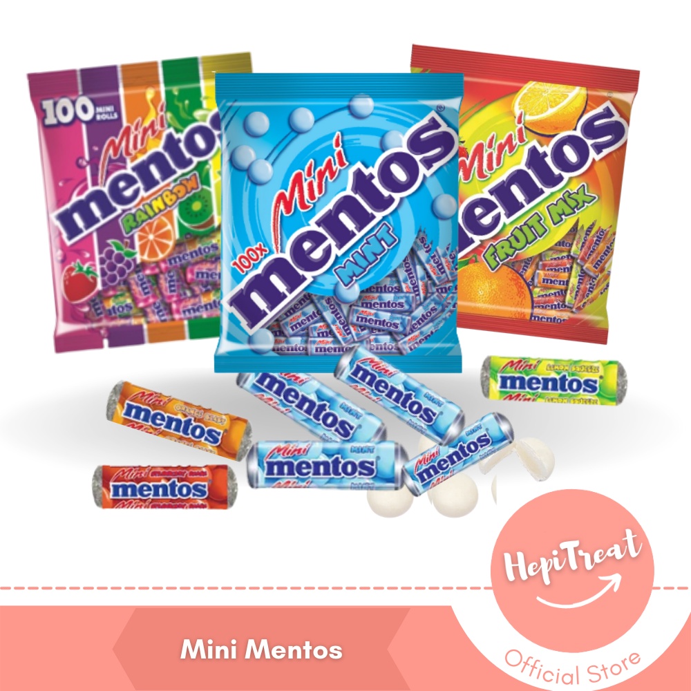 Mini Mentos Roll Candy Sweets Rainbow / Mix Fruits /Mint - 10pcs ...