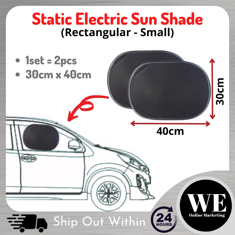 (30cmx40cm) Universal Car Static Electric Sun Shade UV Pelindung Cahaya ...