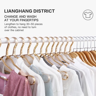 🌈Clothes Rack 3-in-1 Coat Rack Rolling Garment Rack with Bottom Shelves ...