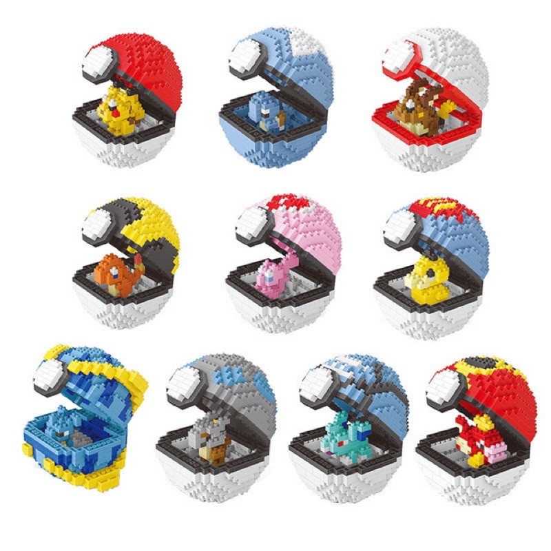 ️ Pokemon Ball blocks LNO-Zhiying 532 Diamond Small Particle Insert ...