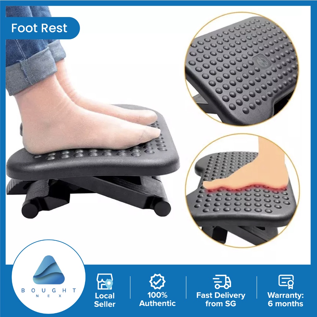 Adjustable Foot Rest Ergonomic Footrest with Massager Beads for ...