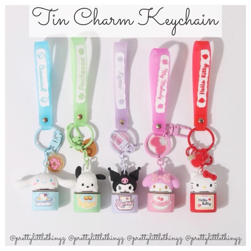 * SG READY STOCK * Sanrio Tin Charm Keychain (Hello Kitty, Kuromi ...