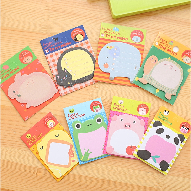 Stickers Cute Kawaii Animal Sticky Notes Post Notepad Filofax Memo Pads ...