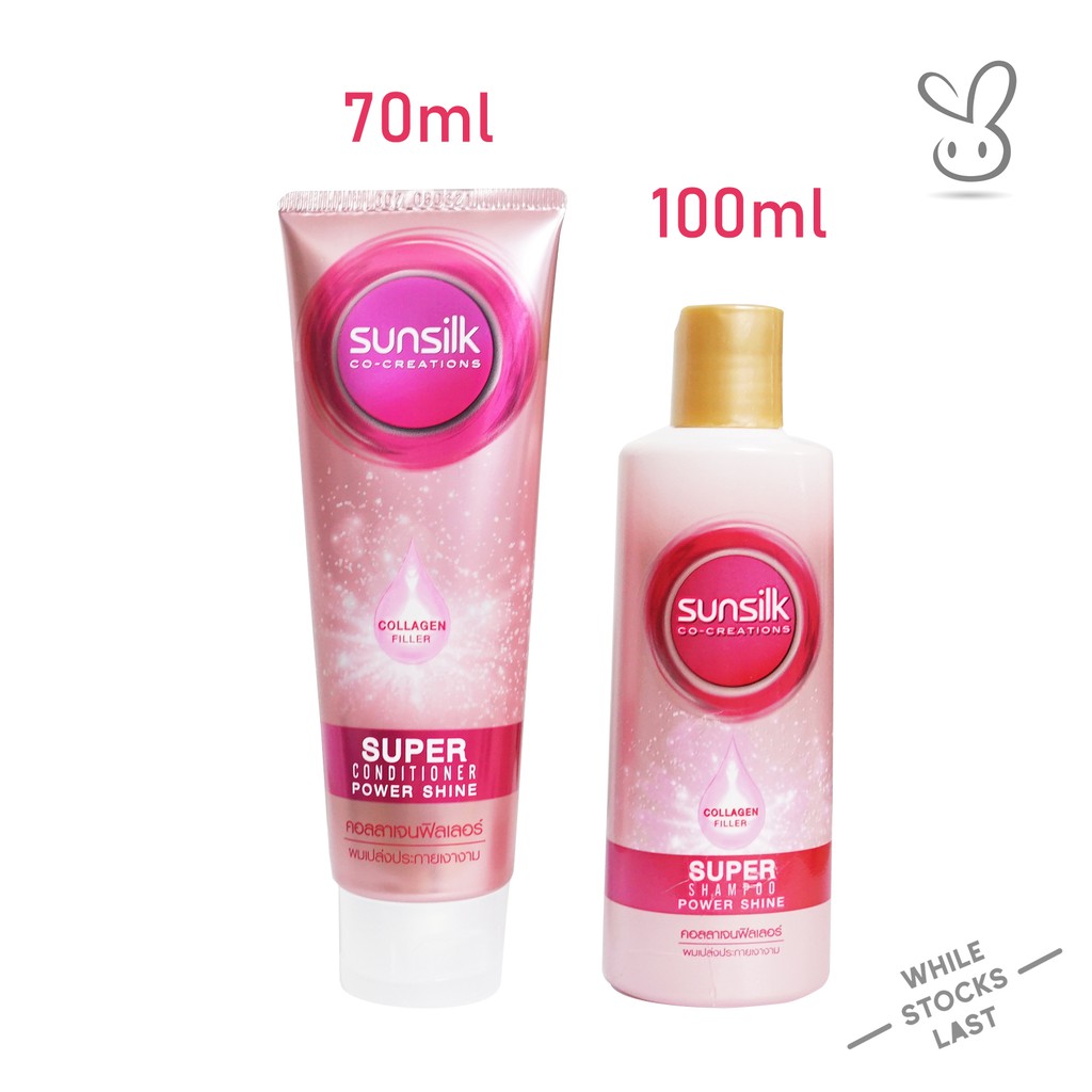 Sunsilk Collagen Filler Super Shampoo Conditioner Power Shine Travel ...