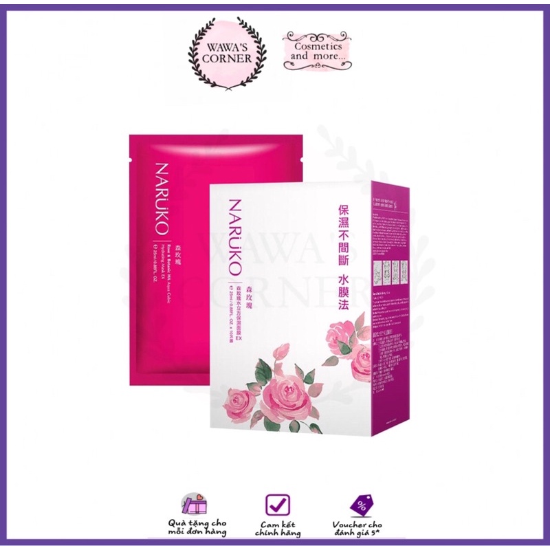 Naruko TAIWAN - NARUKO ROSE AND BOTANIC HA AQUA CUBIC HYDRATING MASK EX ...
