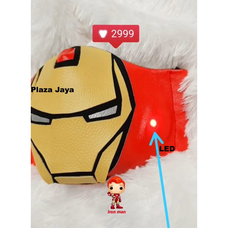 Iron Man Plus LED Mask / Avenger Mask / 4 Ply Cloth Mask | Shopee Singapore