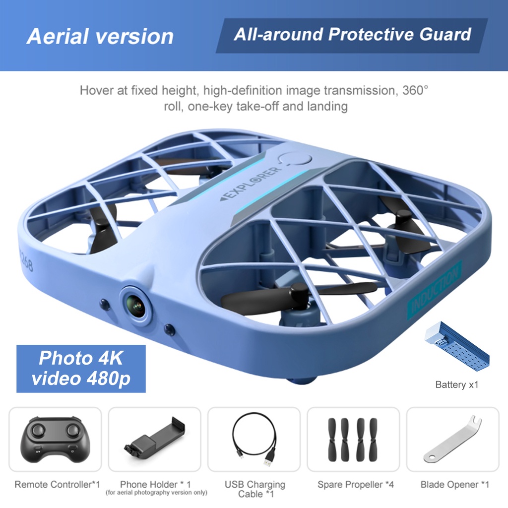 JJRC H107 RC Mini Grid Quadcopter Drone with 4K WIFI Camera 4CH ...