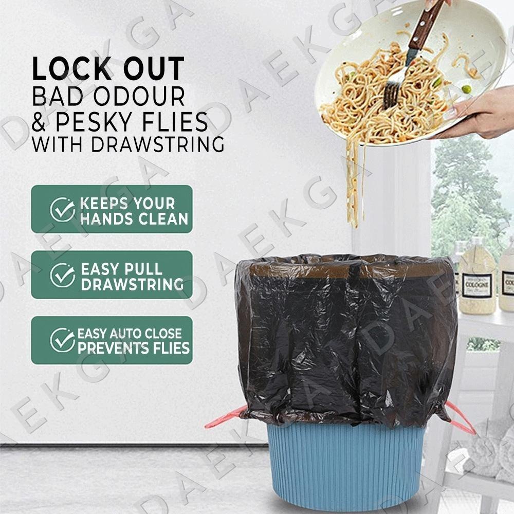 🇸🇬 [15pc/roll] Trash Bag / Drawstring Garbage Bag / Rubbish Bag ...