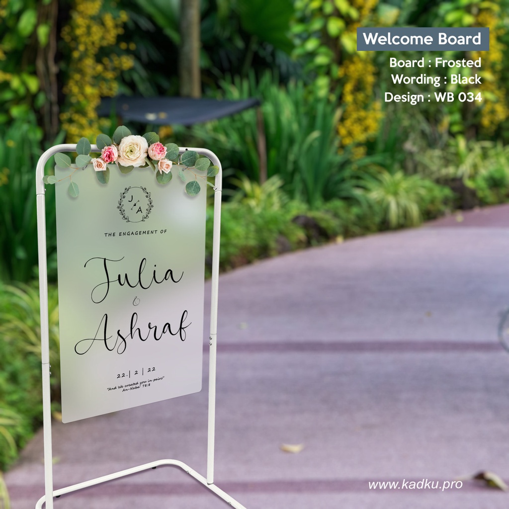 Frosted/Matt Welcome Board Custom Acrylic, Wedding Signage, Welcome ...