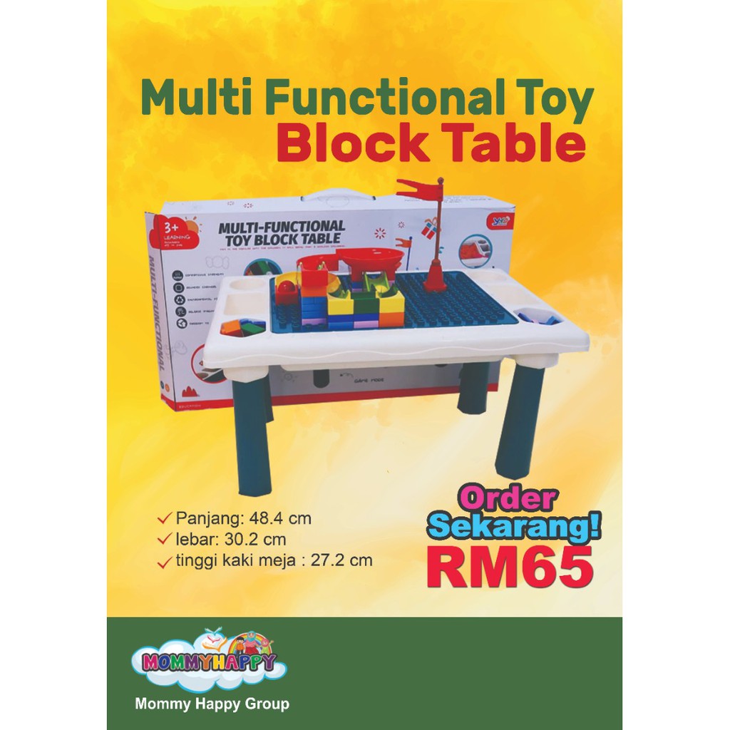 MULTIFUNCTION BLOCKS TABLE (BIG BLOCK) | Shopee Singapore