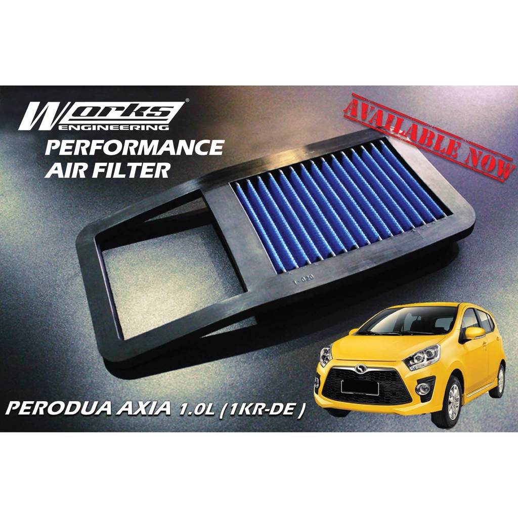 Works Air Filter - Perodua Axia 1.0 '14-on (first model) | Shopee Singapore
