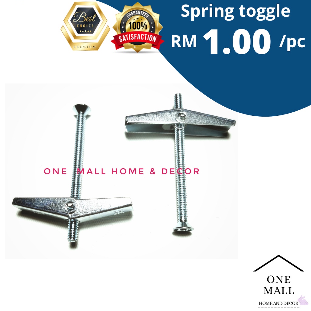 Metal Spring Toggle Butterfly clip or Anchor Screws for Partition and ...