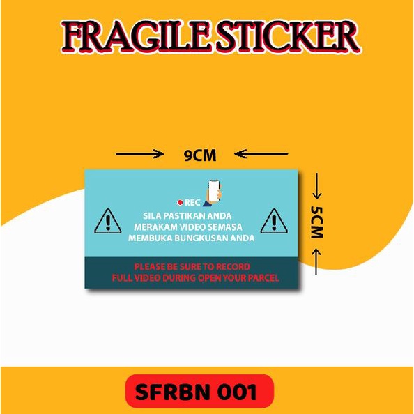 Fragile STICKER Recording When Opening A Transverse Package [BUY 10+1 ...