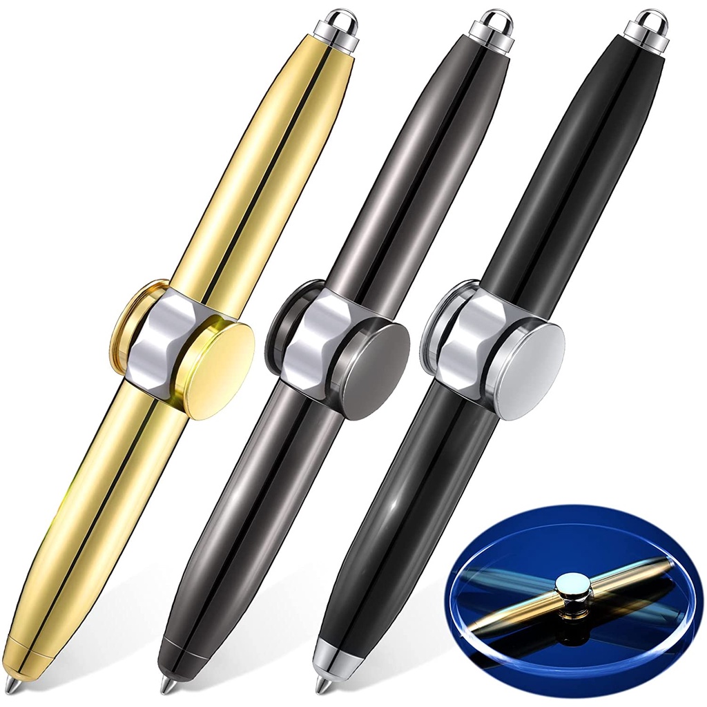 Fidget Spinner Toy Gyro Ball Pen Spinning Toy With LED Light Stress ...