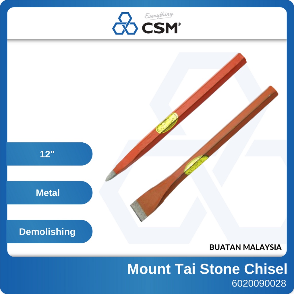 CSM Concrete Stone Steel Chisel Pahat Batu Pahat Besi Pahat Konkrit ...