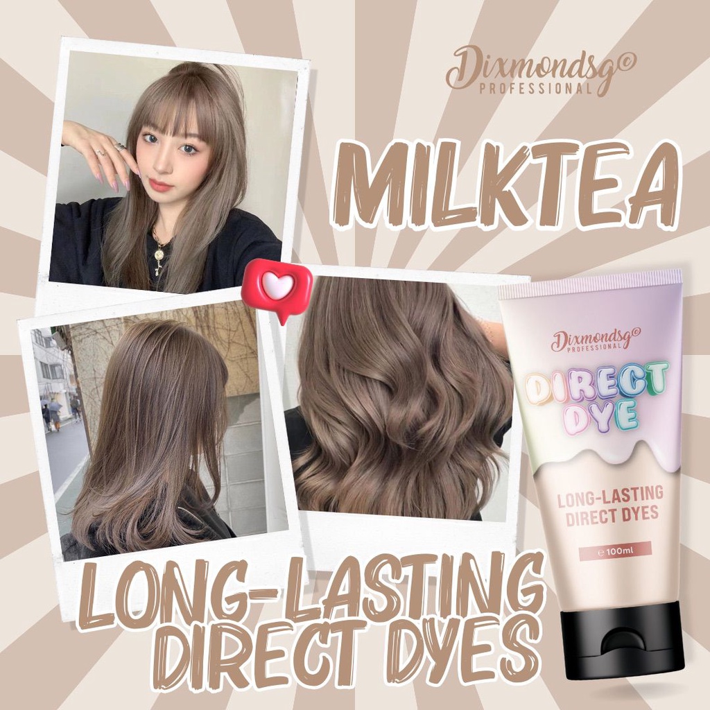 (New) Dixmondsg Milk Tea Hair Dye - Long-Lasting Ash Colors (1-3 Months ...