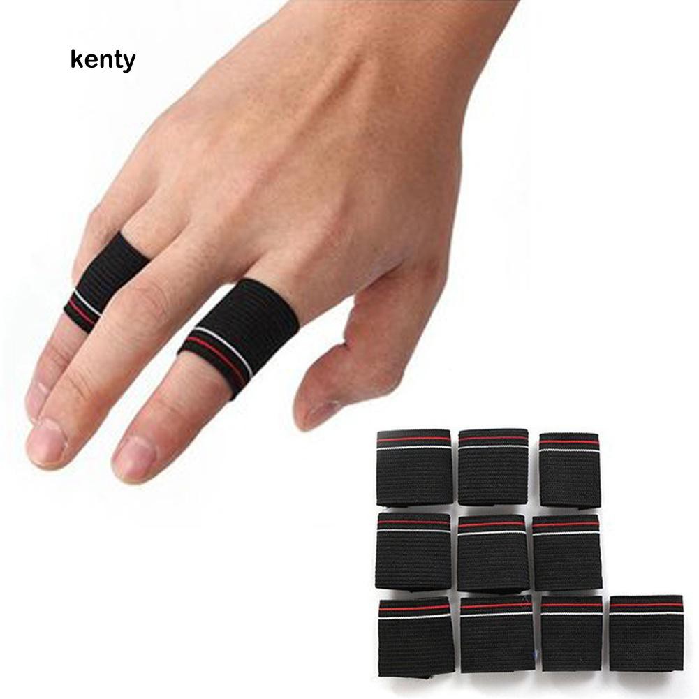 KT★10Pcs Stretchy Finger Protector Sleeve Support Arthritis Sport Aid ...