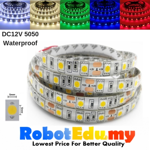 DC 12V 5050 SMD IP65 Waterproof Multicolor RGB / White LED Strip Light ...