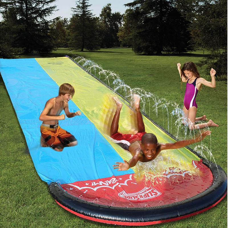 Inflatable Water Slide 20ft Double Racer Pool Kids Summer Park Backyard ...