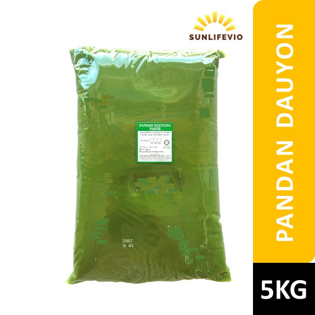 PANDAN DAUYONG PASTE | PANDAN MUNG BEAN PASTE | 斑斓豆蓉馅 5KG (HALAL ...