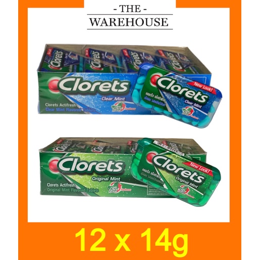 Clorets Mints Candy Tablet 12 x 14g - Local Stock | Shopee Singapore