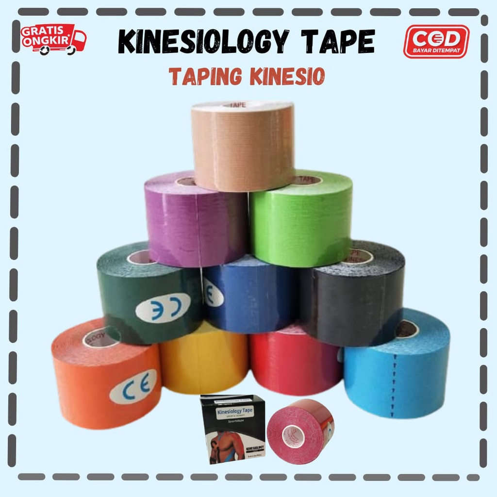 Kinesio Tape Sport & Therapy Tapping Kinesiology 5cm x 5cm Edge Sports ...