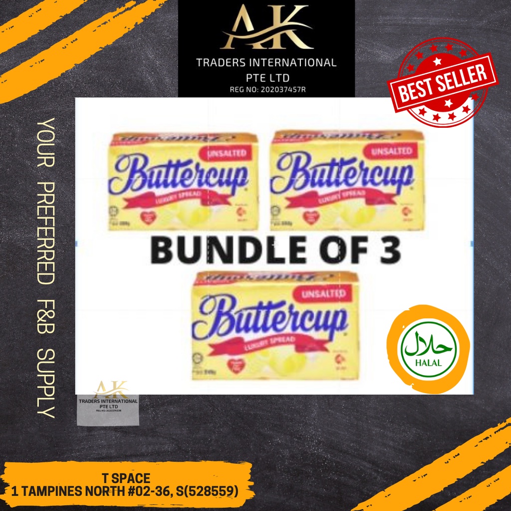 [Bundle of 3] Buttercup unsalted Butter 227G | Shopee Singapore