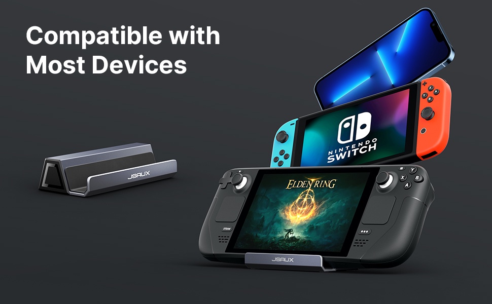 JSAUX Steam Deck Stand Frosted Aluminum Holder Game Console Nintendo ...