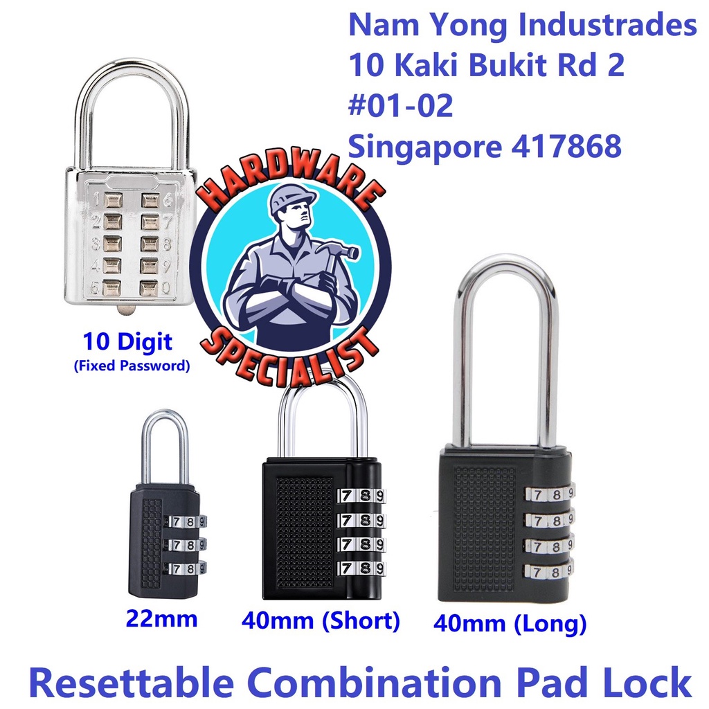 Resettable Combination Padlock / Digital Pad Lock / Number Lock ...