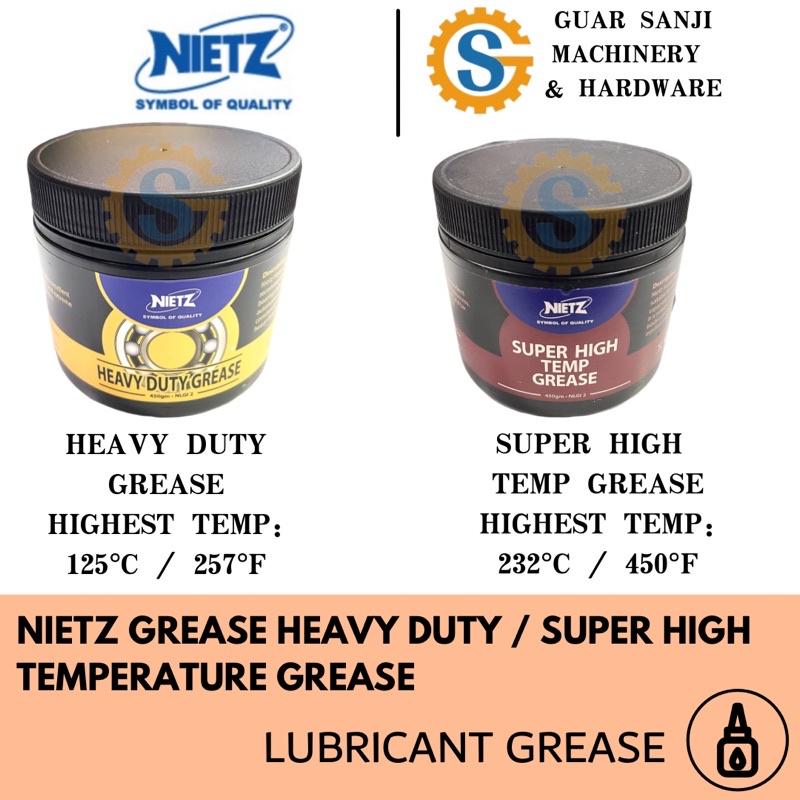 NIETZ SUPER HIGH TEMPERATURE GREASE/ HEAVY DUTY GREASE 450G HIGH TEMP ...