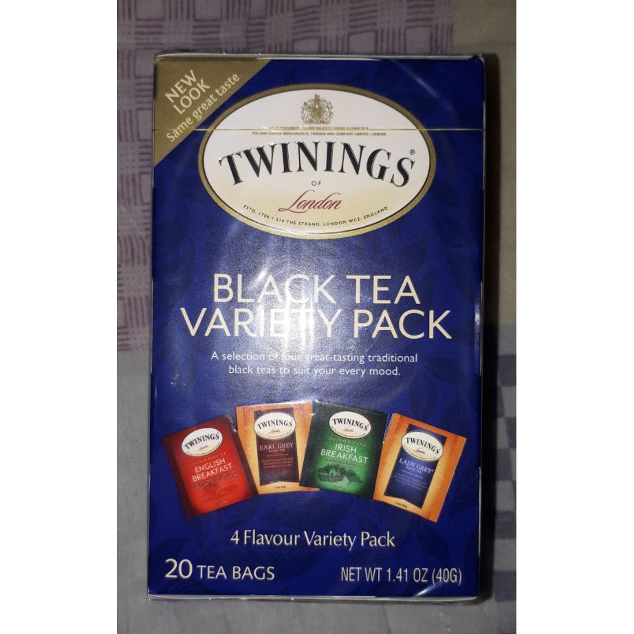 Twinings Black Tea Variety Pack (Assorted, Black Tea, 20 Tea Bags ...