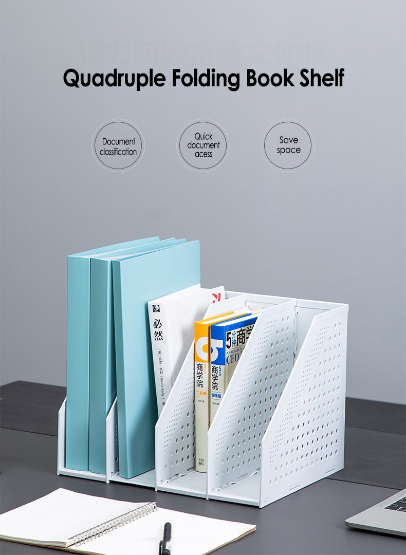 A4 Shelf File Retractable Collapsible Storage Box Desk Shelves Book ...