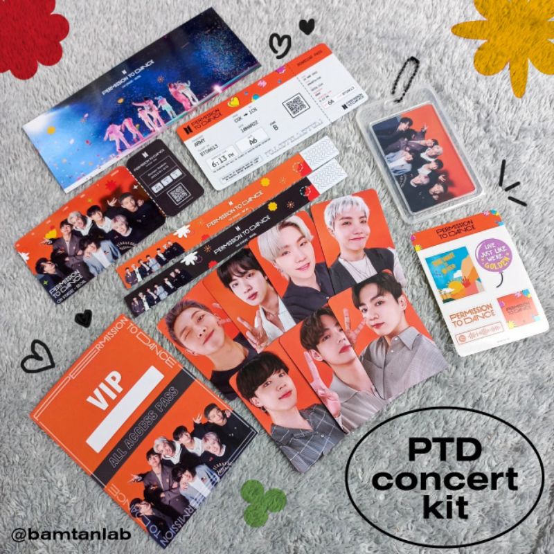 BTS PERMISSION TO DANCE ON STAGE SEOUL CONCERT KIT / CHEERING KIT / BTS ...