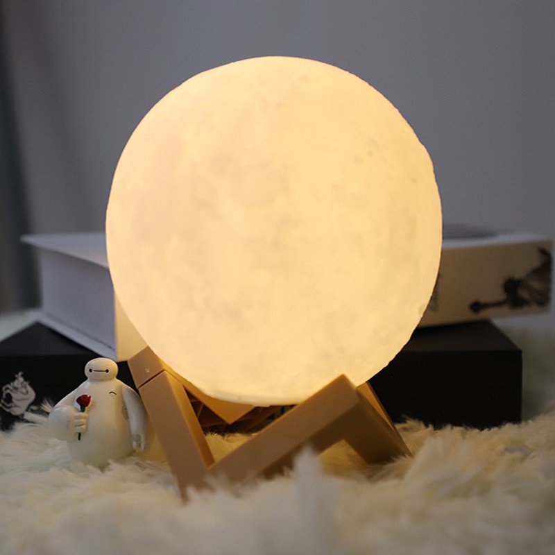 12cm LED Moon Light Lamp Lunar Light Lamp Study Lamp Bedroom Led Bed ...