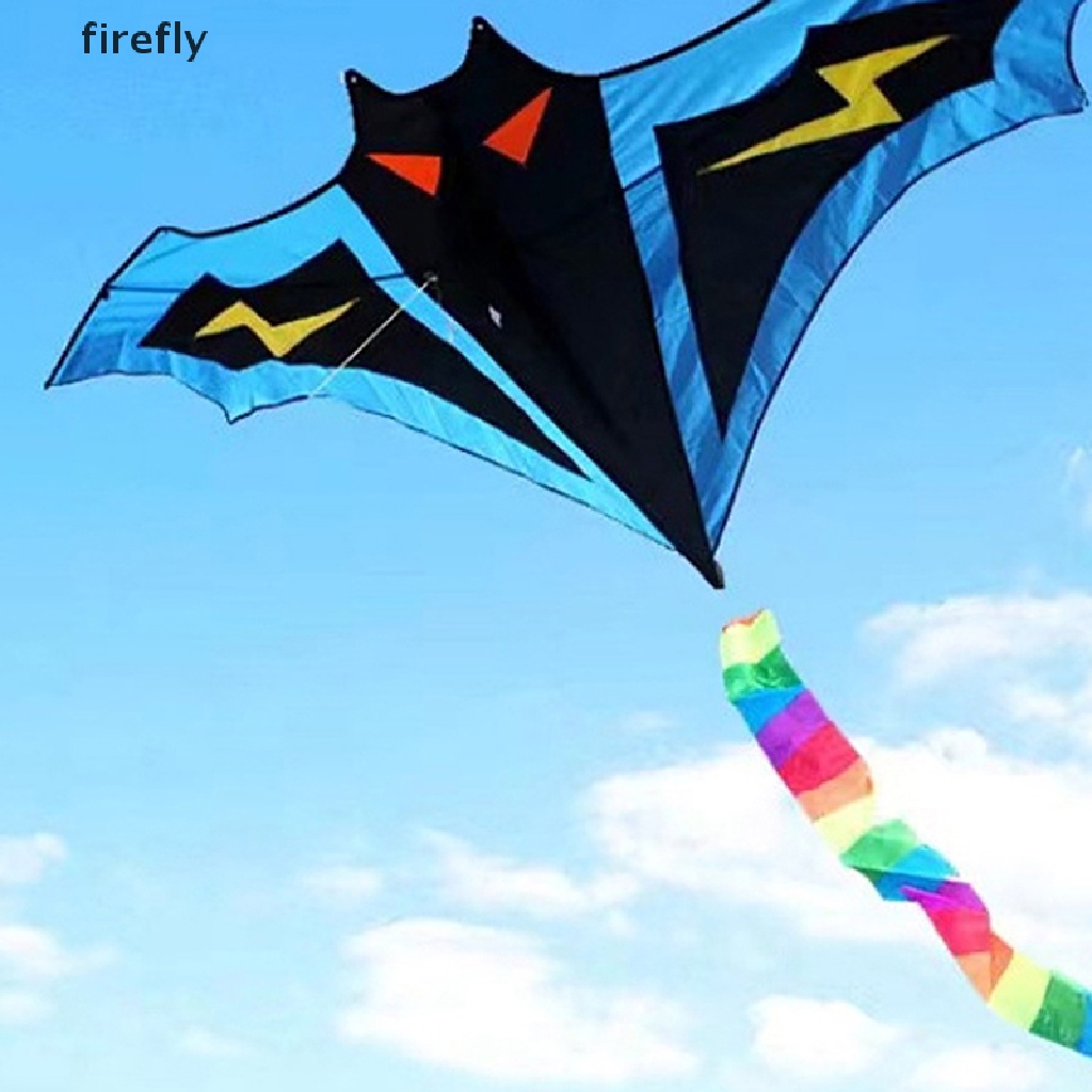 [firefly] Lightning bat kite breeze easy to fly big long tail cartoon ...