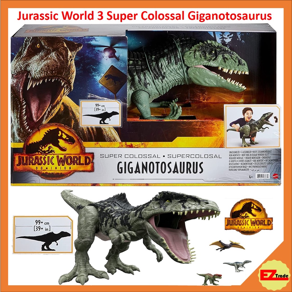 Mattel Jurassic World 3 Dominion Super Colossal Giganotosaurus Action ...