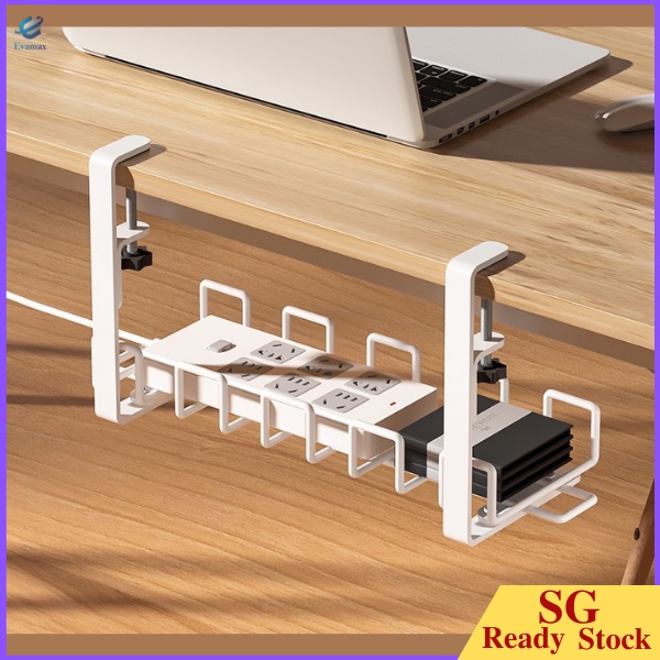 Under Desk Cable Management Tray Desk Bottom Socket Holder Hanging Rack ...