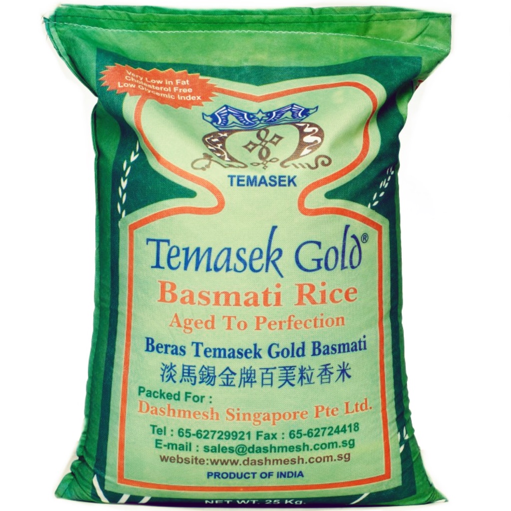 BERAS TEMASEK GOLD 1121 BASMATI RICE (25KG) | Shopee Singapore
