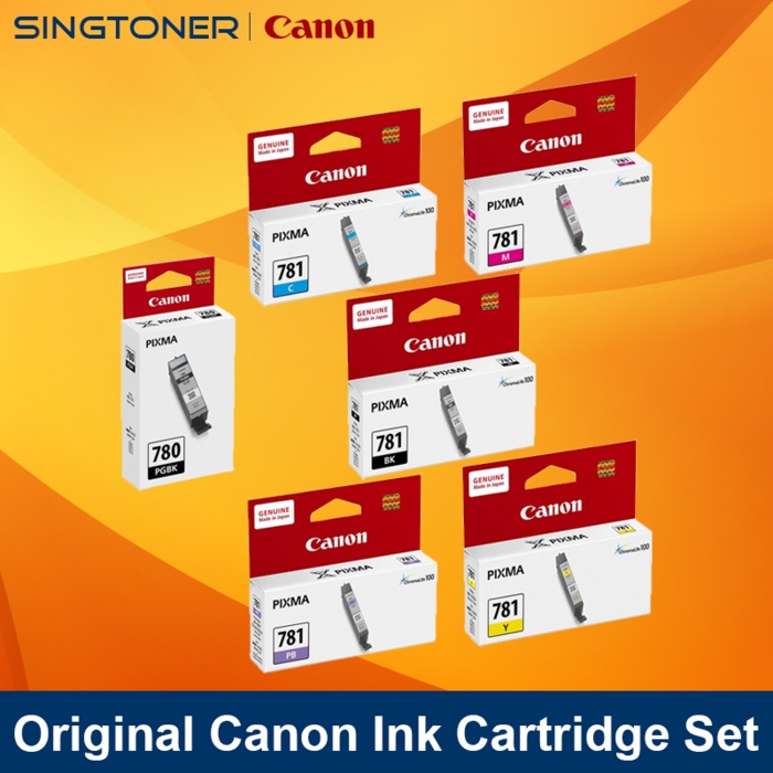 [Bundle of 6] Canon PGI-780 PGBK CLI-781 Black Cyan Magenta Yellow ...
