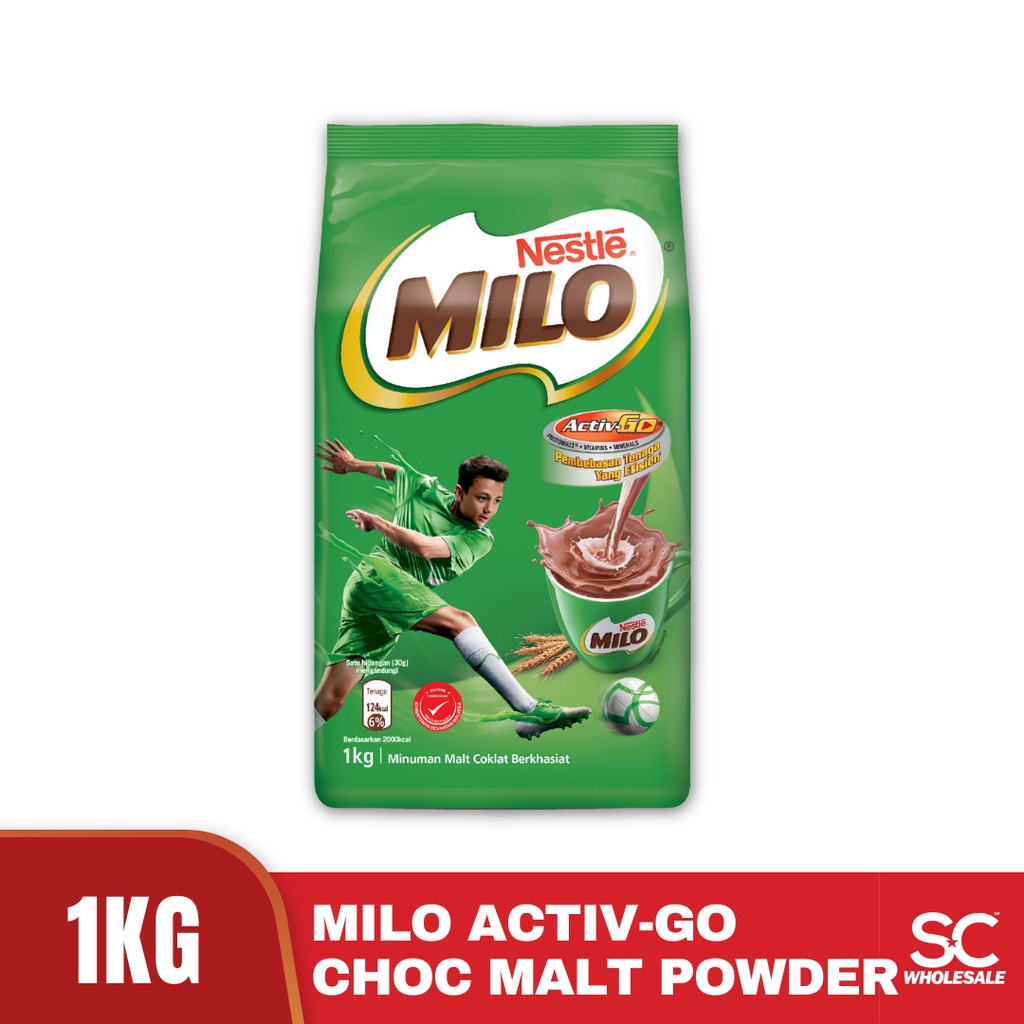 Nestle Milo Activ-Go Chocolate Malt Powder Refill Softpack 1kg | Shopee ...
