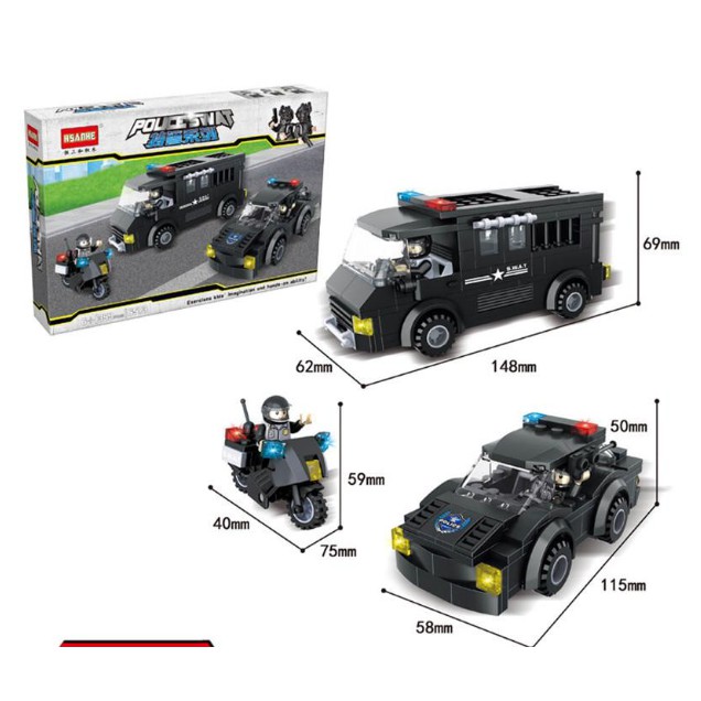 Lego-compatible swat police road chase set | Shopee Singapore