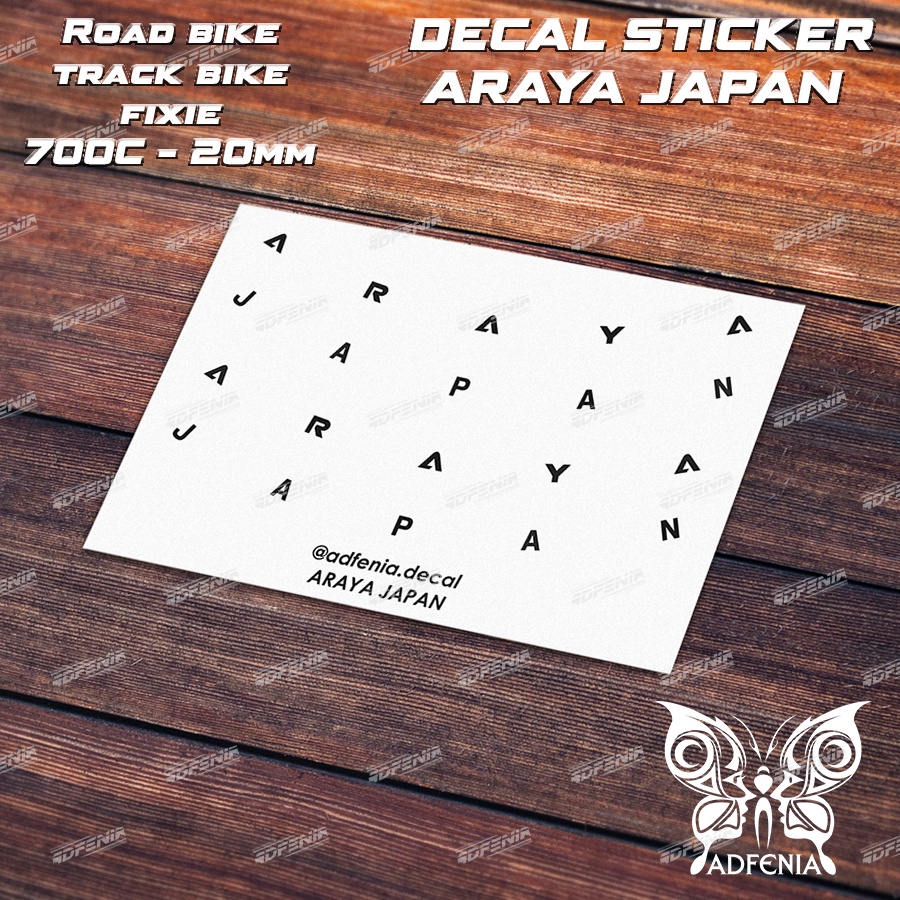 Araya Japan Fixed Gear Road BIke Fixie Track BIke Decal Sticker Araya | Shopee Singapore