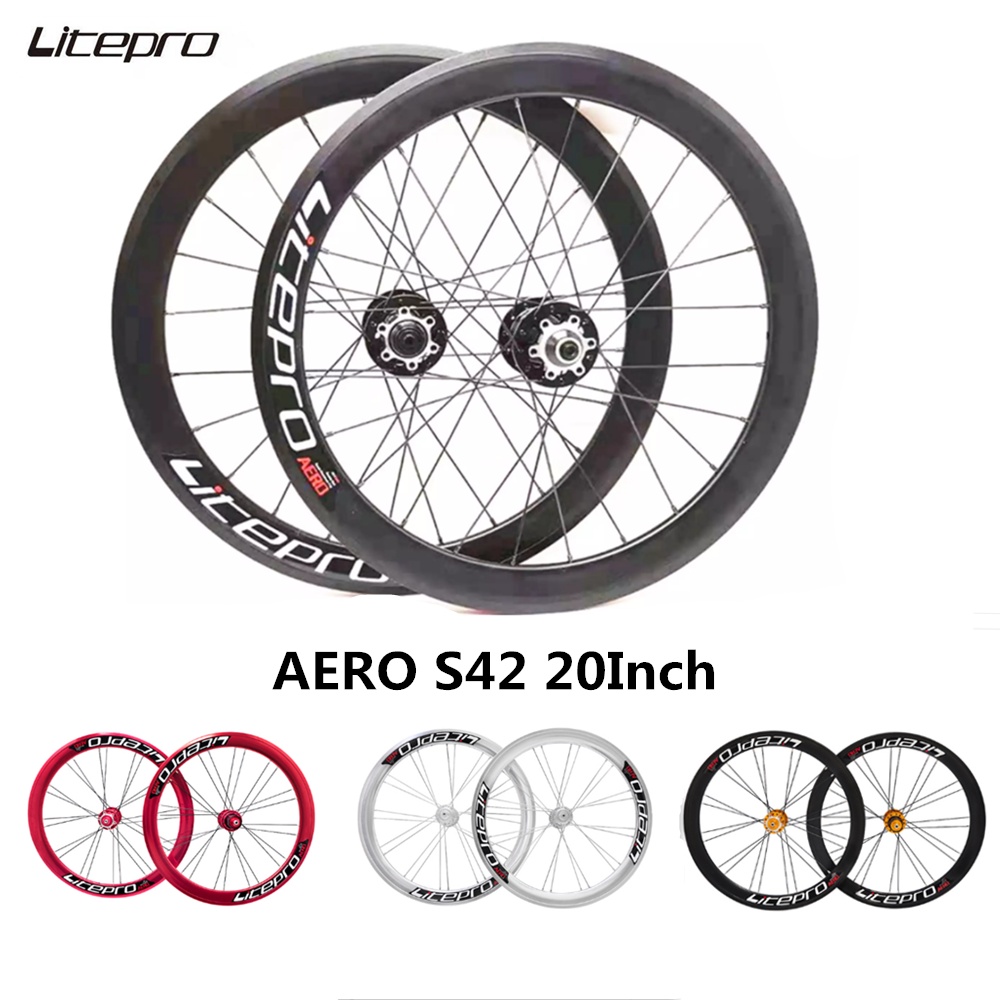 Litepro Folding Bike 20 Inch Wheel Rims AERO S42 406 V Disc Brake 451 ...
