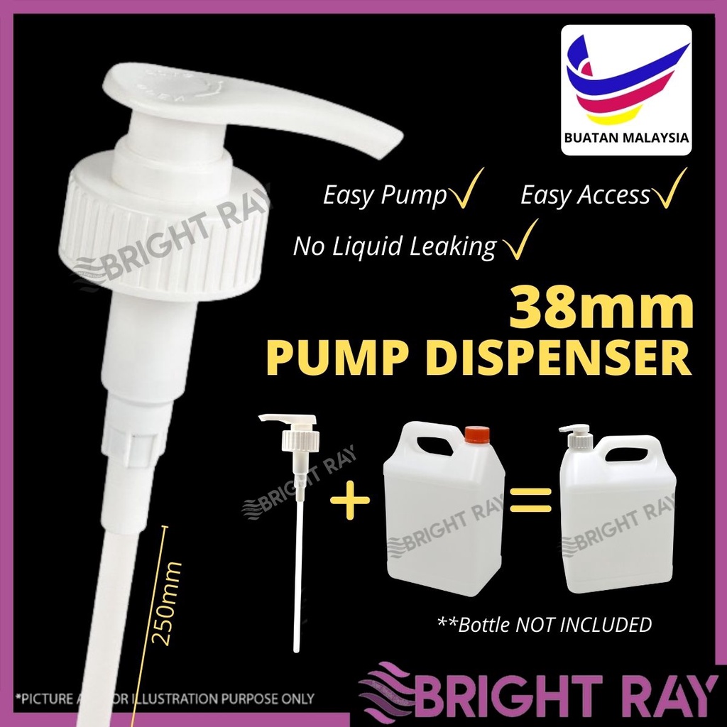 38mm Pump Dispenser Refillable Empty Bottle Pump Dispensing Shampoo ...